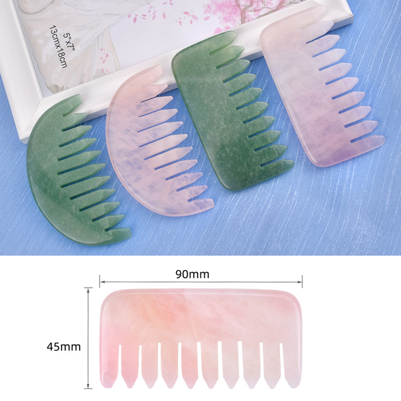 High Quality Jade Scraper Gua Sha Comb Rose Quartz Comb for Anti-Aging ...
