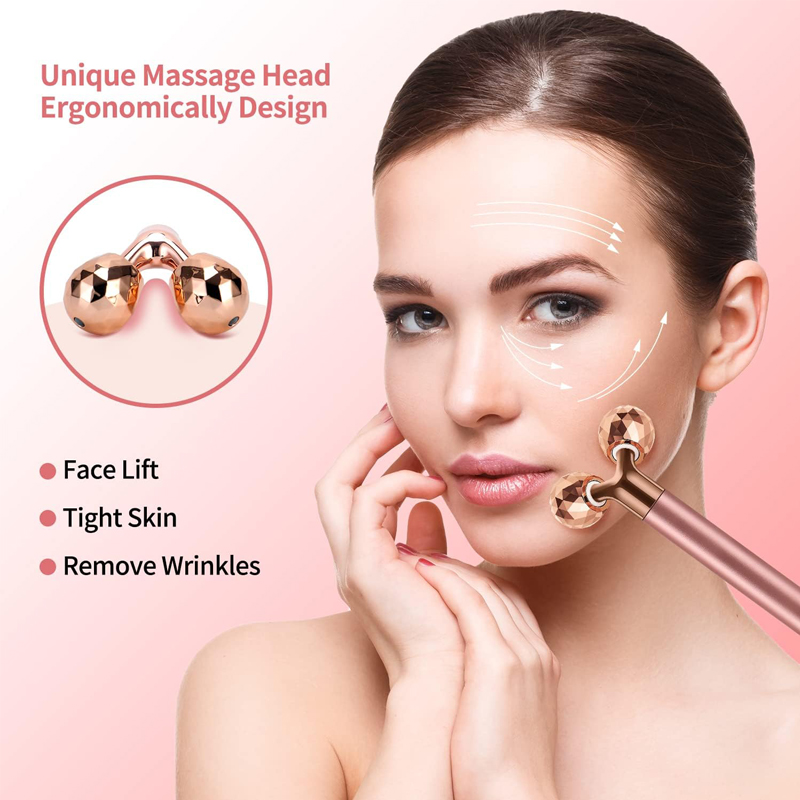 Cooling Face Lifting Device 3D Facial Massage Roller for Anti-Aging ...
